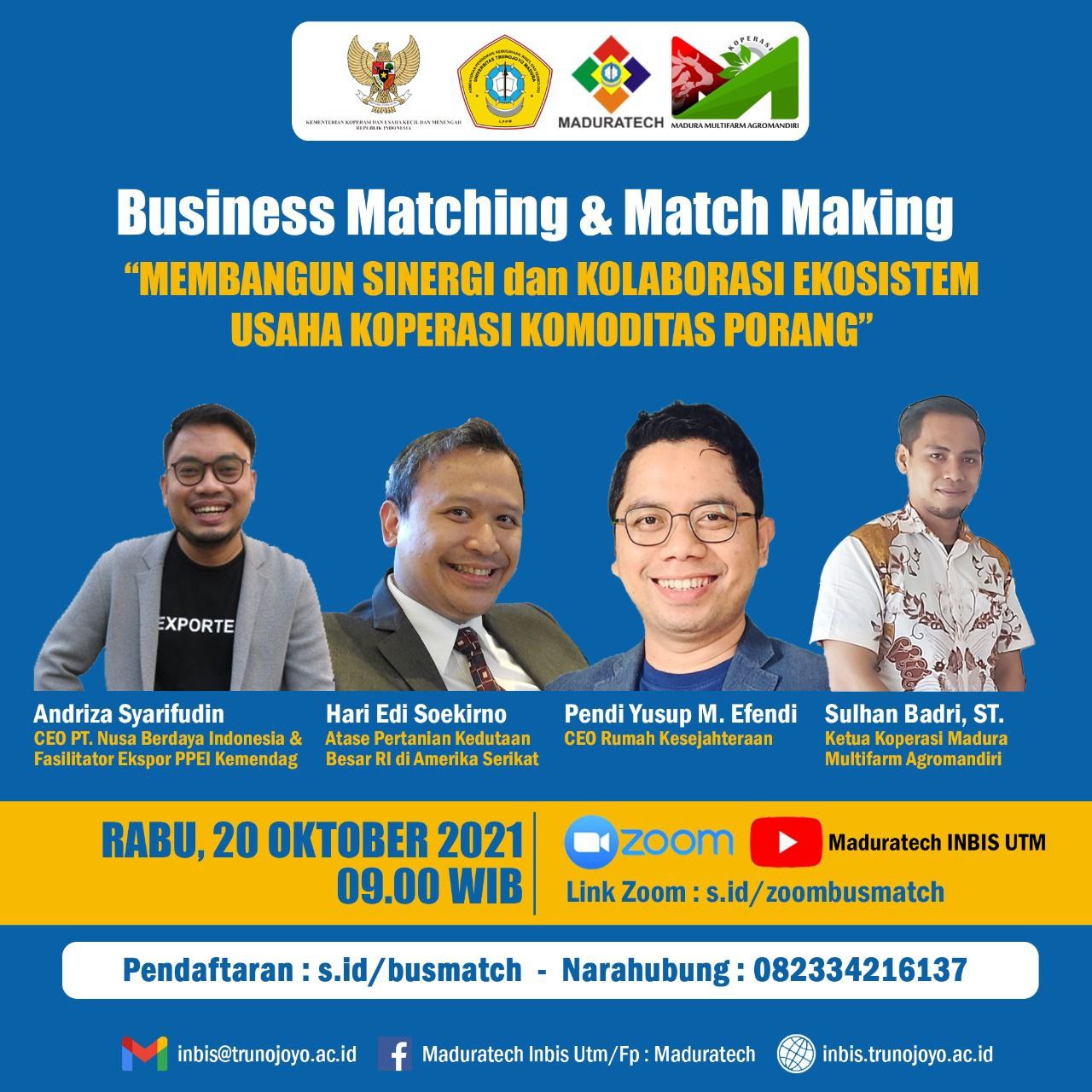 Business Matching dan Match Making Maduratech INBIS UTM